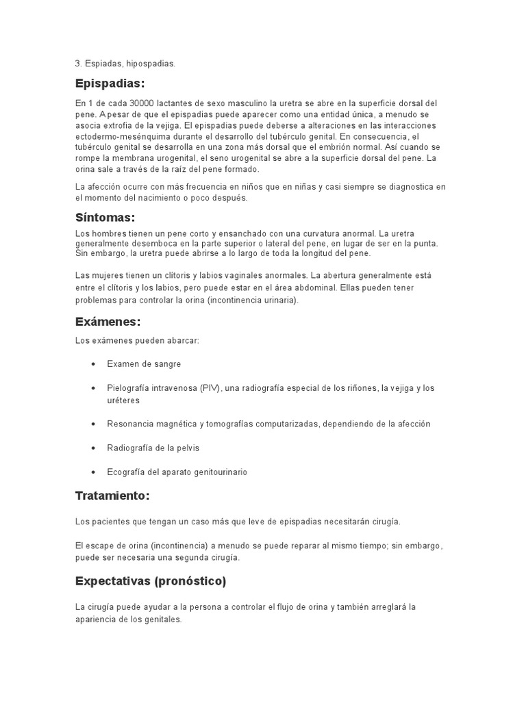 Epispadias y Hipospadias: Guía Completa | PDF | Anatomia sexual ...