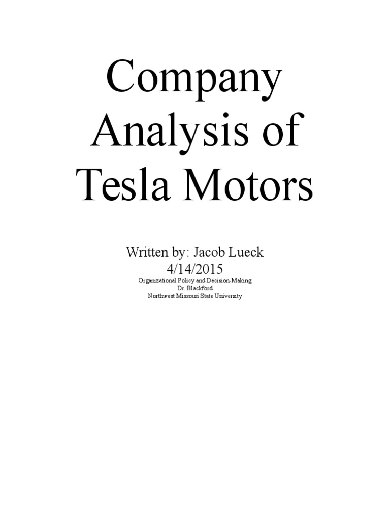 Tesla Motors Strategic Issue | PDF | Electric Car | Tesla Model S