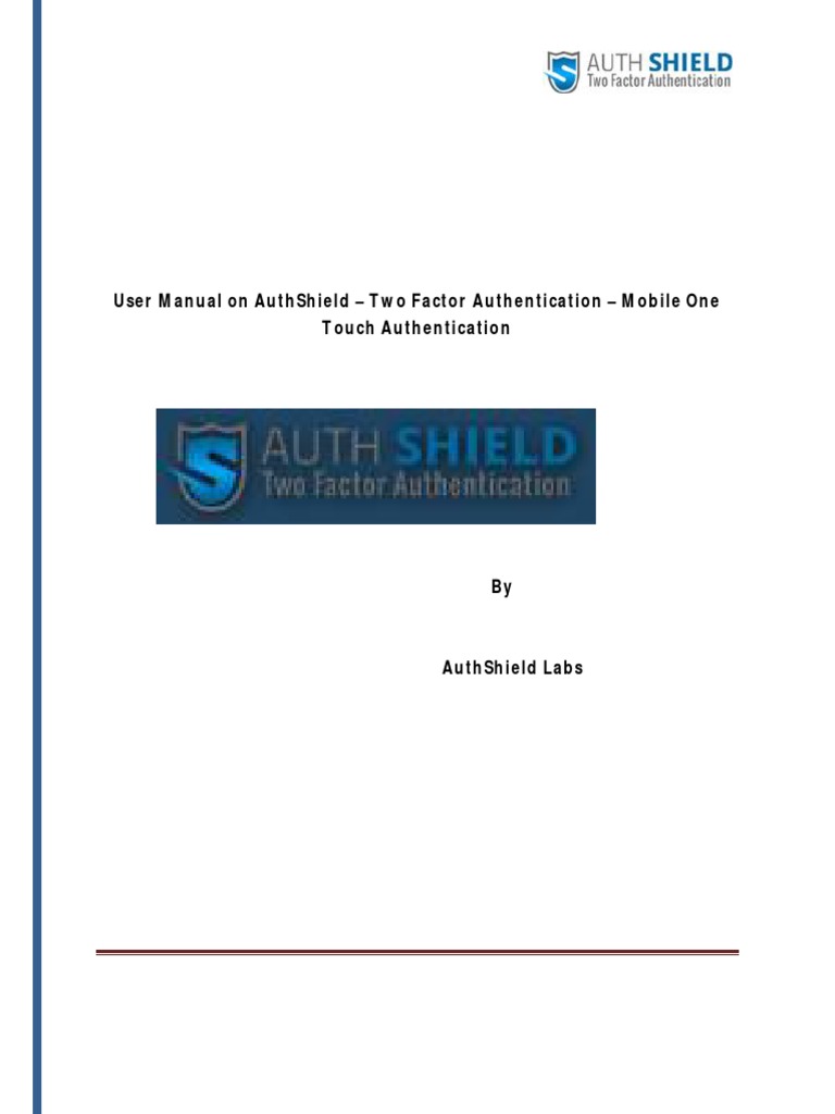 Auth Shield Lab - Mobile One Touch Authentication Solutions | PDF | Authentication ...