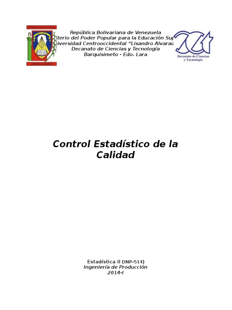 Control Estadistico de La Calidad | PDF | Muestreo (Estadísticas ...