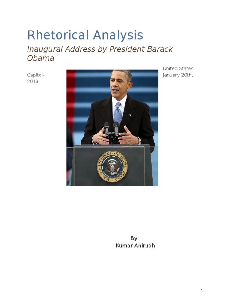 Rhetorical Analysis Final | PDF | Public Speaking | Barack Obama