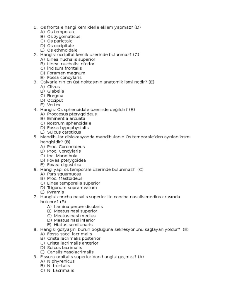 Anatomi Kurul 2 | PDF