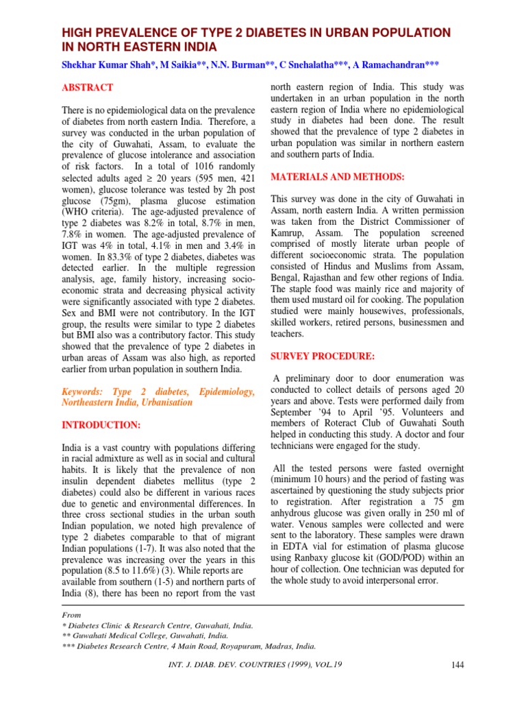 Paper On Diabetes | PDF | Diabetes Mellitus Type 2 | Diabetes Mellitus
