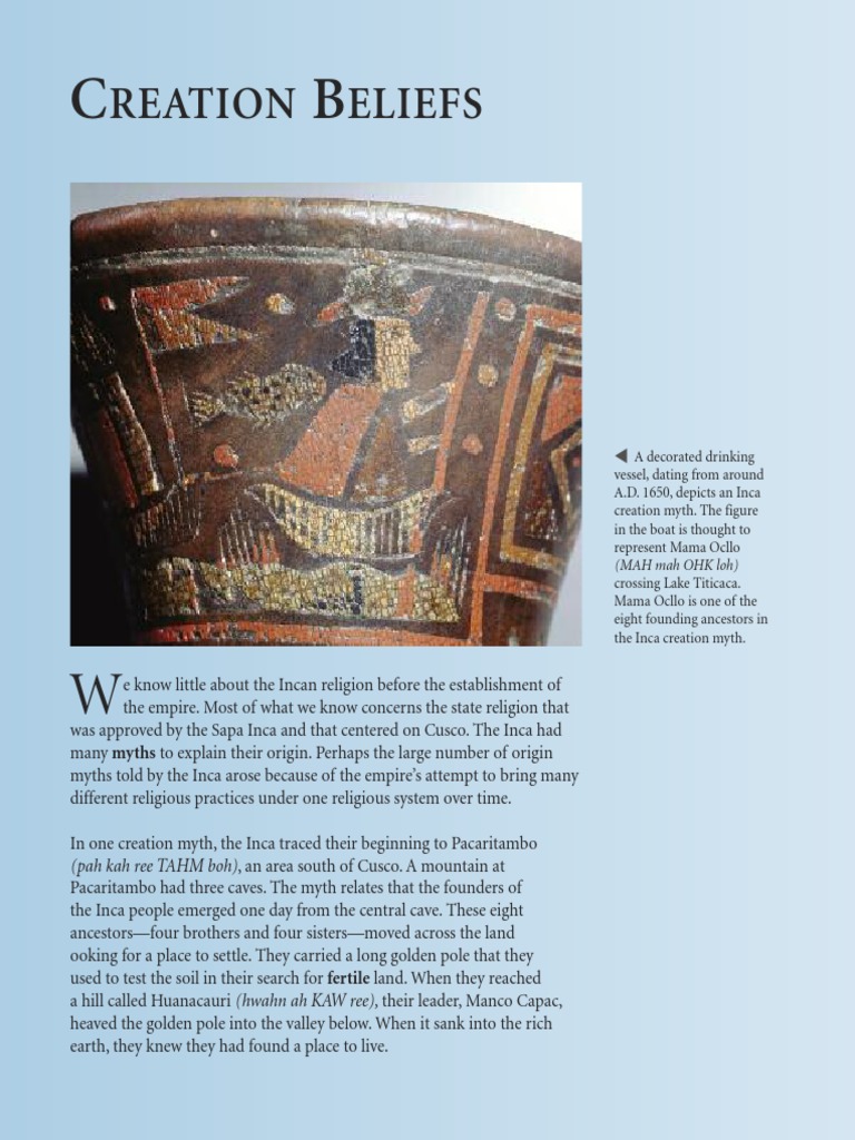 Inca Creation Belief | PDF | Inca Empire | Cultural Anthropology