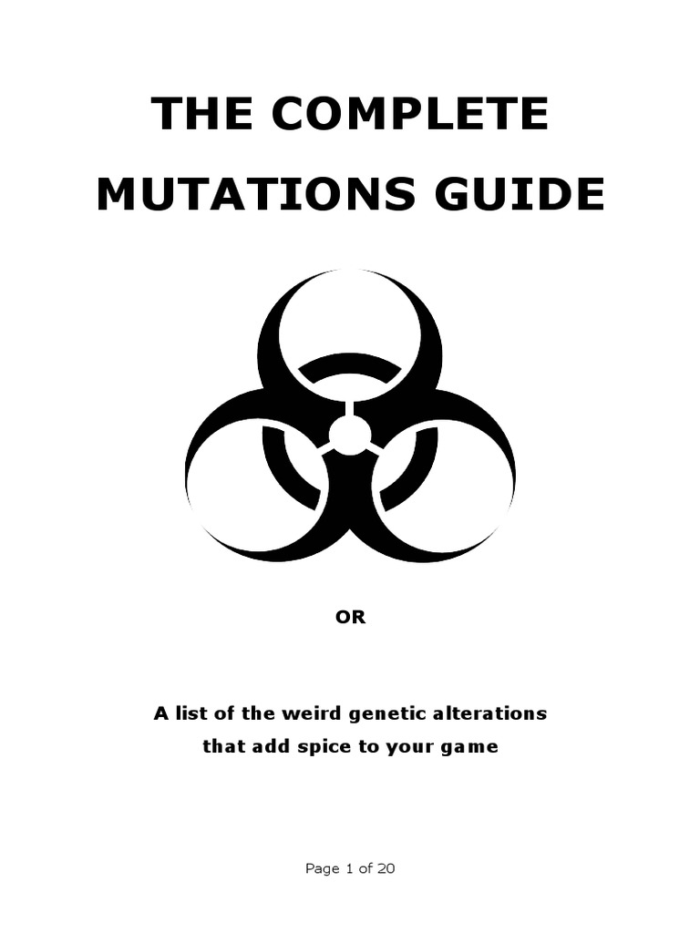 Mutations Manual 1 1 Pdf Mutation Battery Electricity