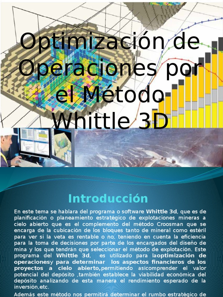 Optimización de Operaciones Por El Método Whittle 3D | PDF | Minería ...