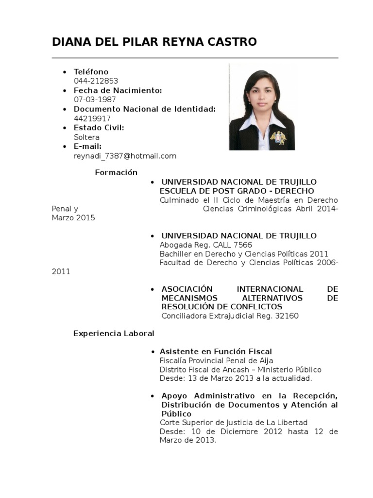 Curriculum Vitae | PDF | Procedimiento Criminal | Derecho penal
