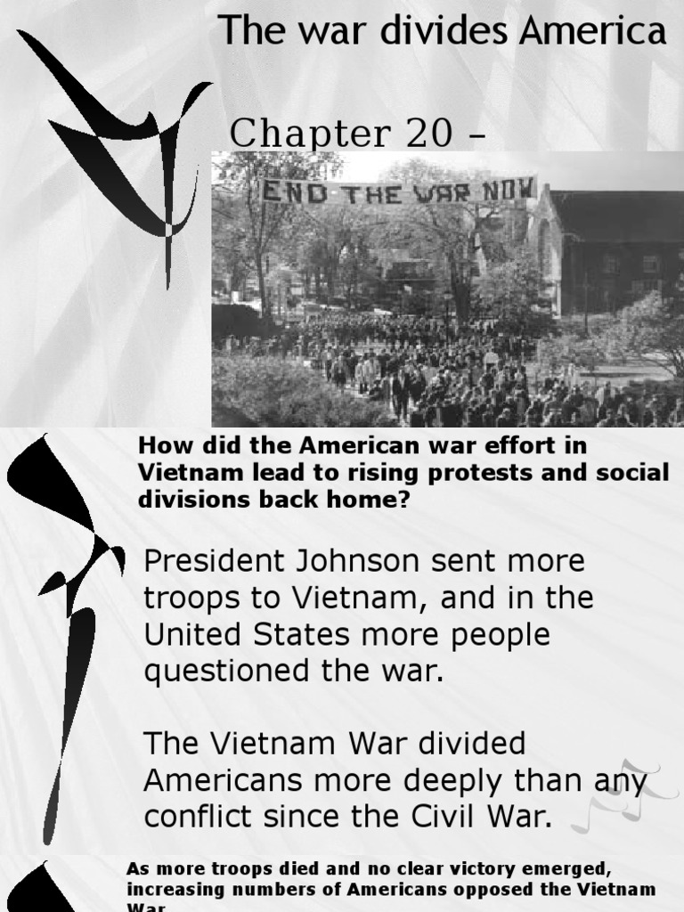 Chapter 20 - Section 3 - War Divides America | PDF | Hubert Humphrey ...