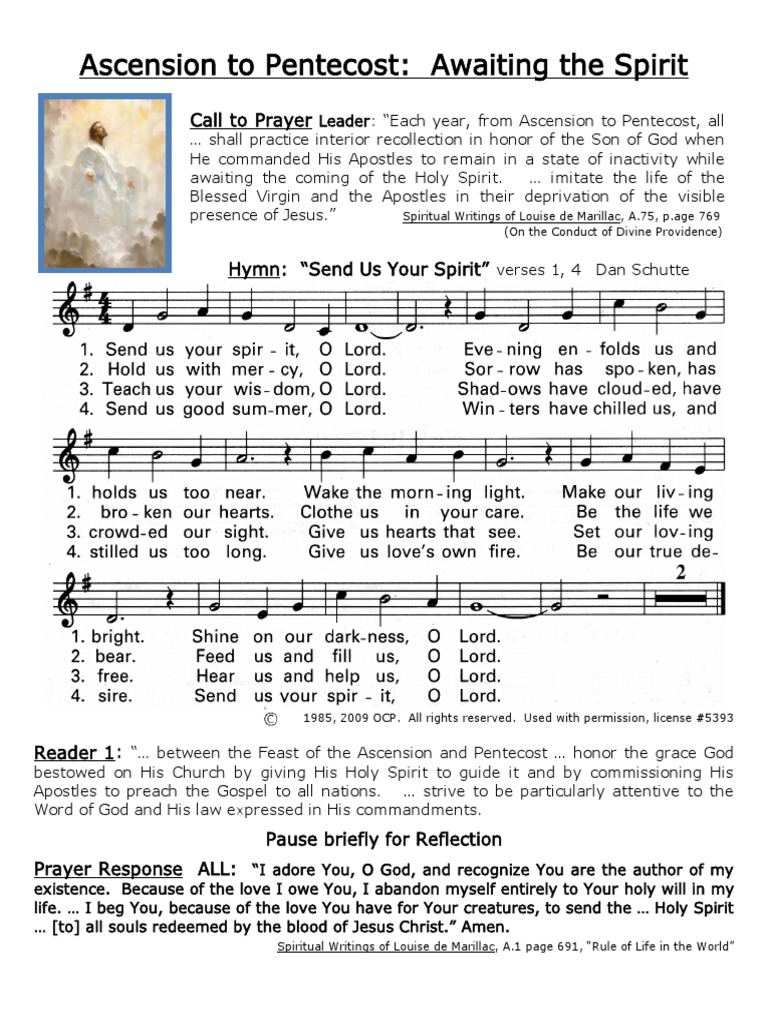 Ascension To Pentecost - Prayer Service | PDF | Ascension Of Jesus ...