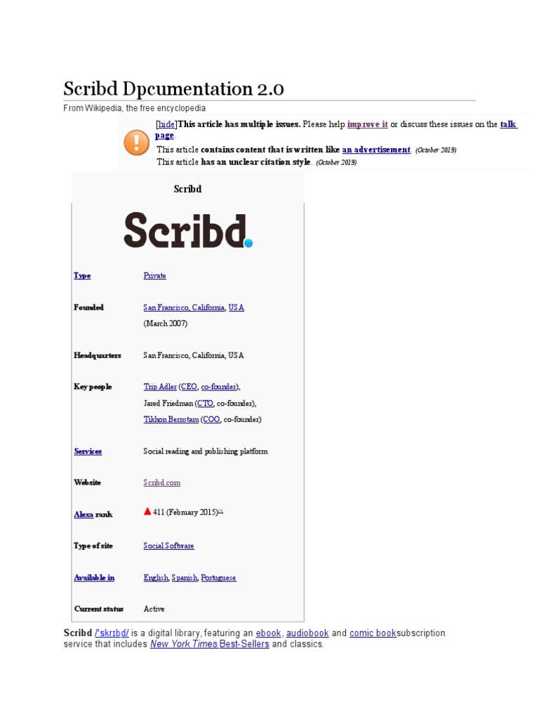 Scribd Doc 2 | PDF | Scribd | Online Services