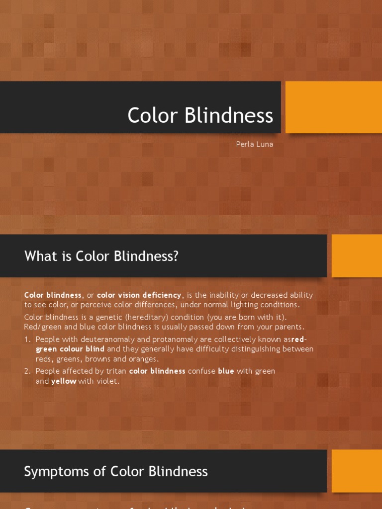 Understanding Color Blindness Causes & Symptoms | PDF