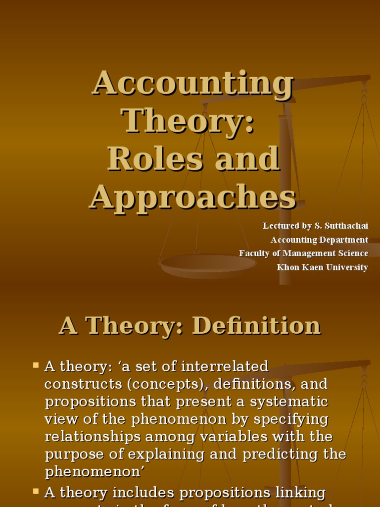 Accounting Approaches | PDF | Theory | Hypothesis