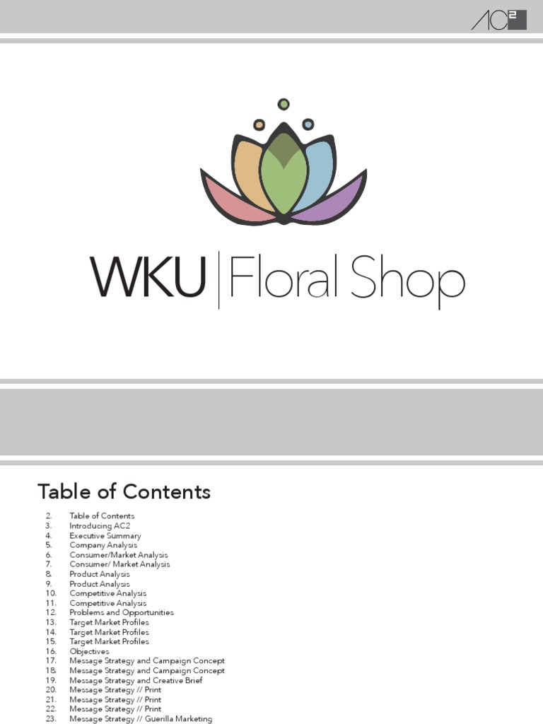 WKU Floral Shop Marketing Strategy | PDF | Floristry | Social Media