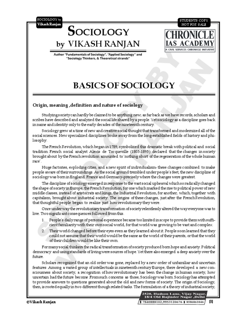 Basic CONCEPTS of Sociology... | PDF | Social Group | Sociology