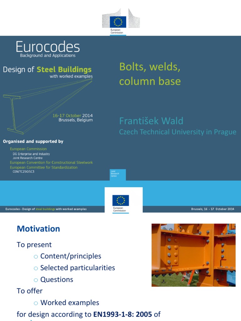 06 Eurocodes Steel Workshop WALD | PDF | Screw | Structural Steel