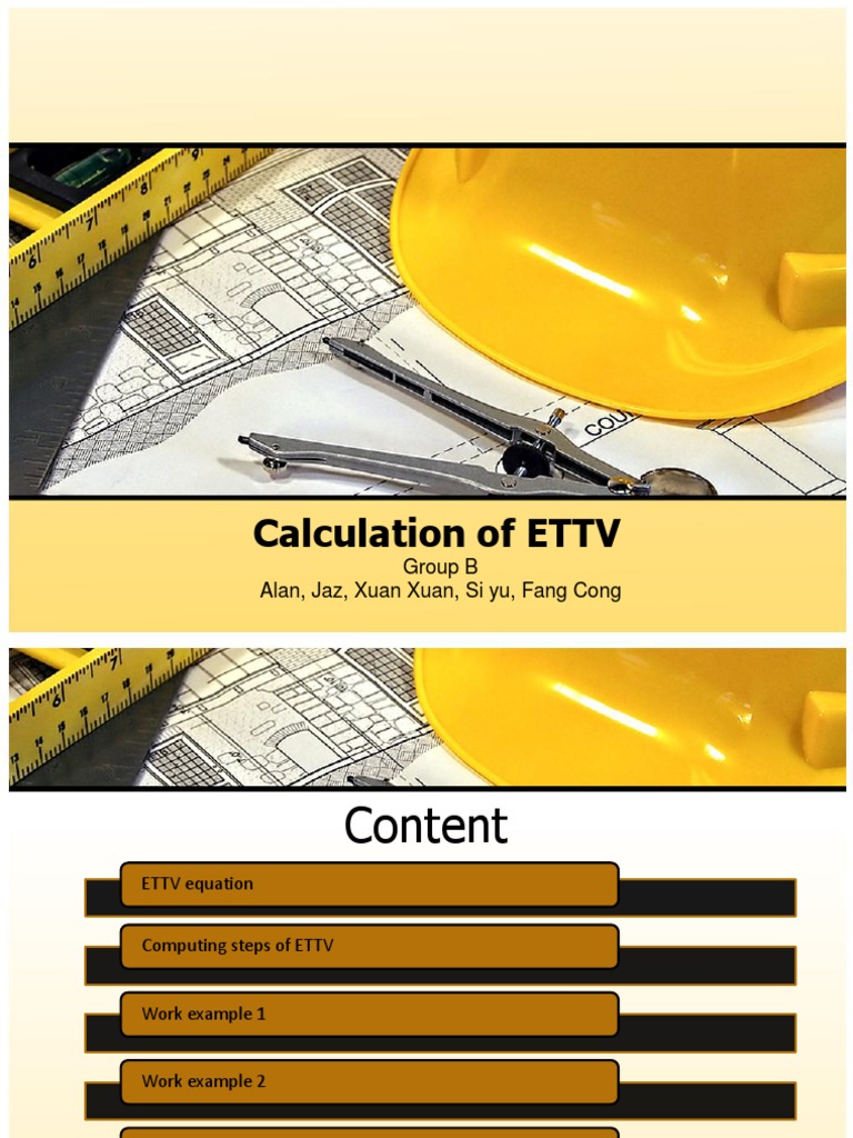 Building Envelope - Group B (ETTV) | PDF | Window | Thermal Conduction