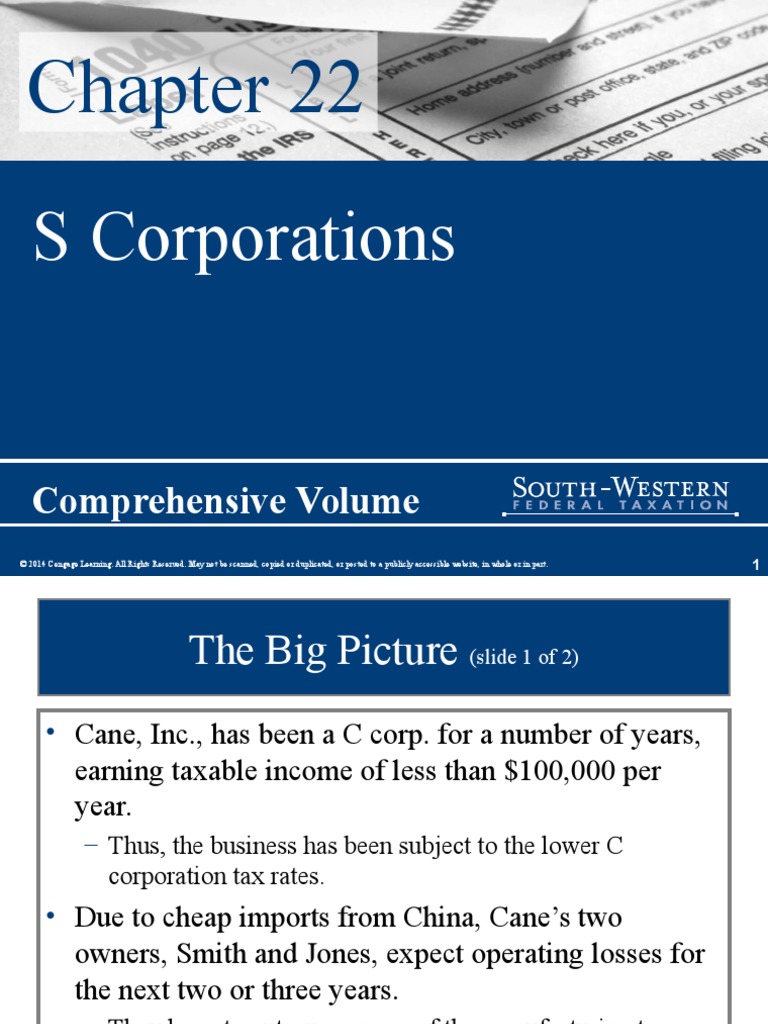 Chapter 22 | PDF | S Corporation | Tax Deduction