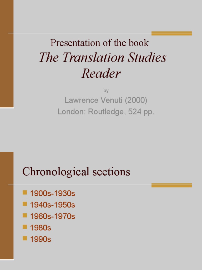 The Translation Studies Reader | PDF | Translations | Linguistics