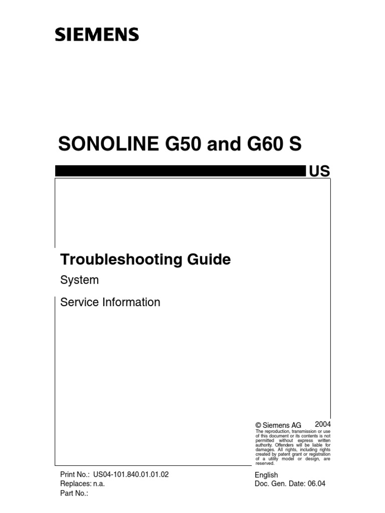 Siemens G50 Trouble Shooting | PDF