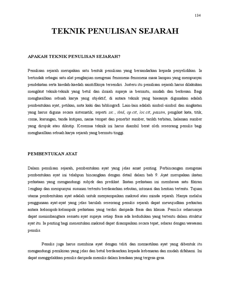 Teknik Penulisan Sejarah | PDF