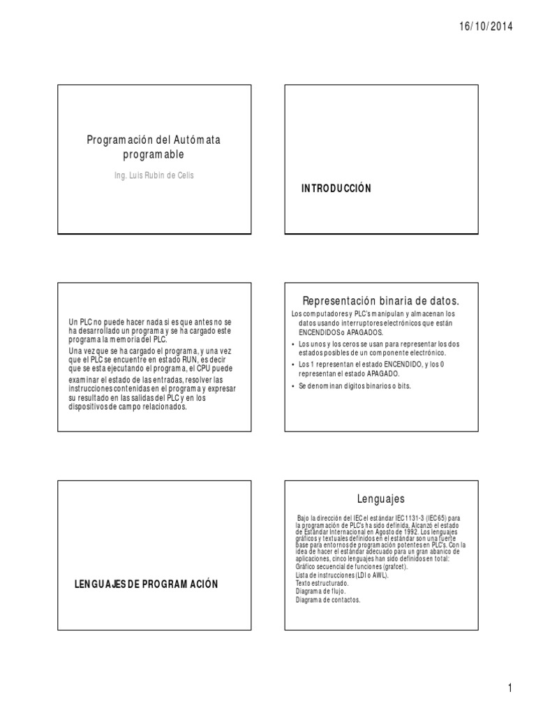4.1 Programación Del Autómata Programable | PDF | Lenguaje de ...