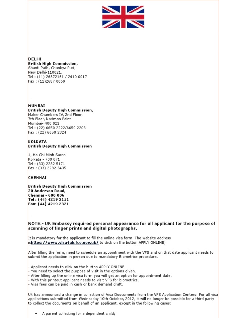 United Kingdom Visa Information | PDF | Business