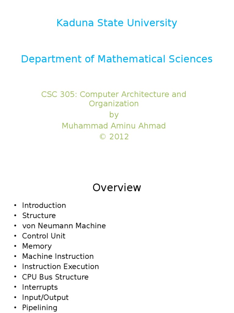 CSC 305 | PDF | Instruction Set | Computer Data Storage