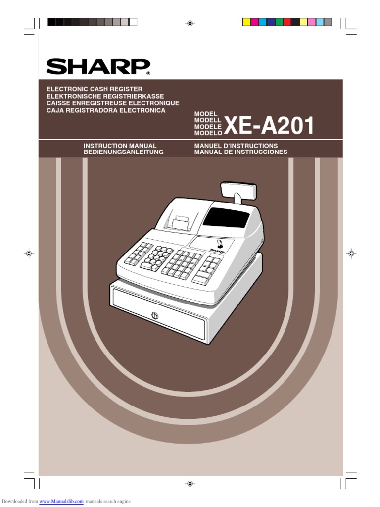 Manual Sharp XE-A201 | PDF | Value Added Tax | Printer (Computing)