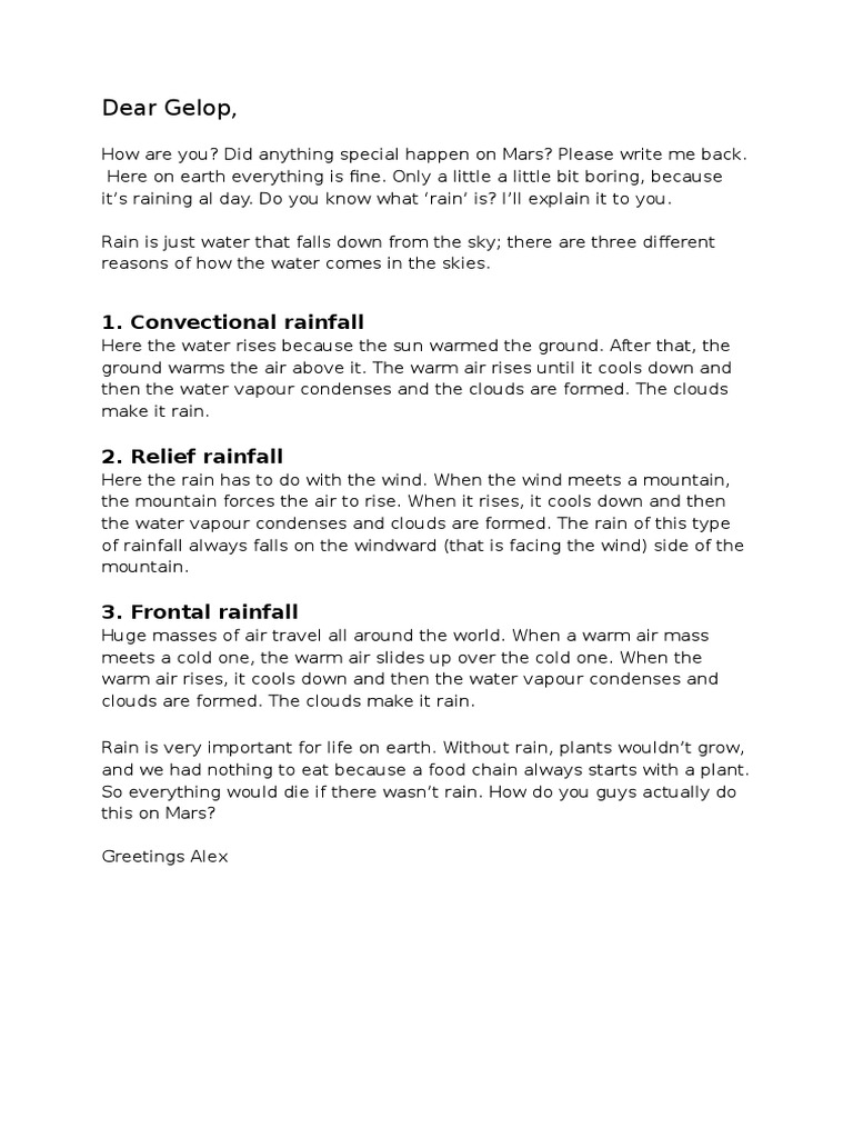 Explaining Rain to Martians | PDF