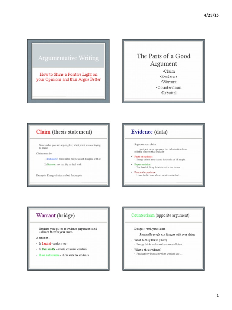 Argumentativewriting PPT Terms | PDF | Law