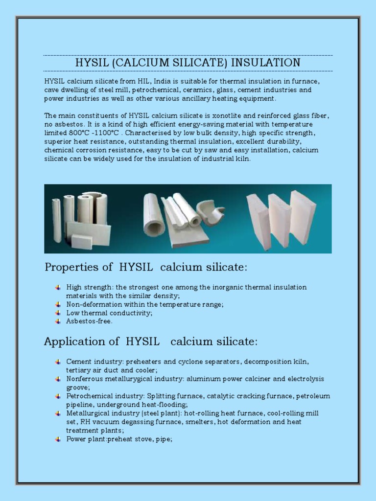 Calcium Silicate Insulation | PDF