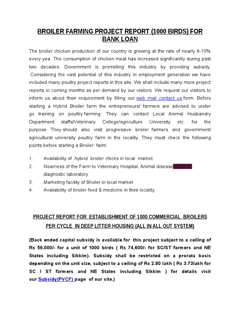 Broiler Farming Project Report | PDF | Poultry Farming | Broiler