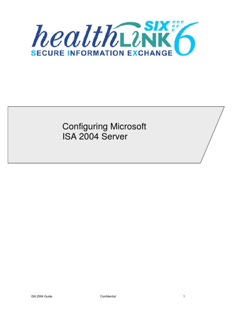 MS ISA Server 2004 Configuration Guide | PDF | Hypertext Transfer Protocol | Windows Server 2003