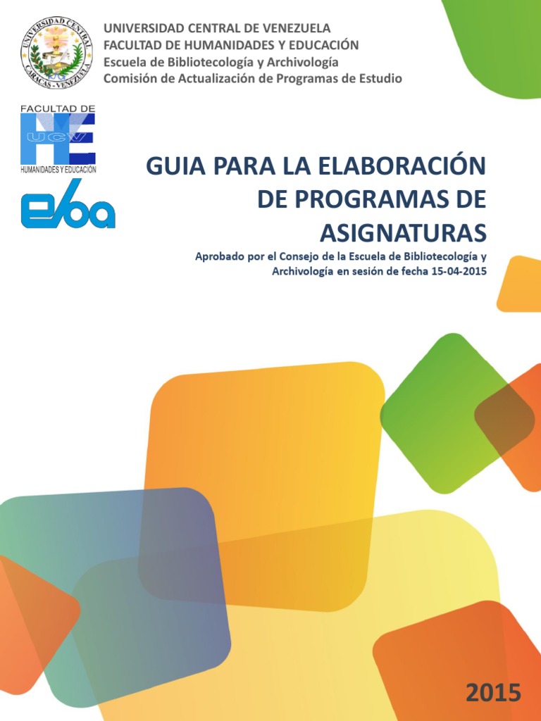 Guía para La Elaboración de Los Programas de La Asignaturas | PDF | Evaluación | Aprendizaje