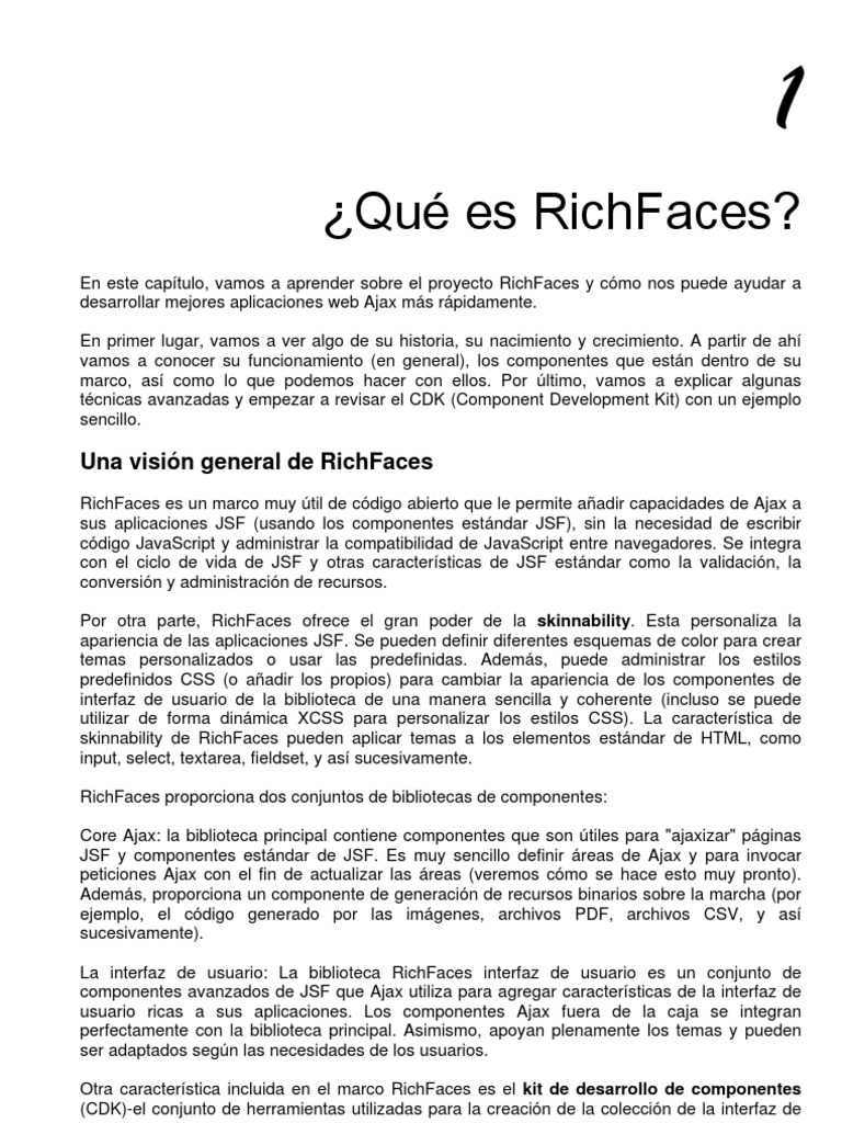 RichFaces: Marco JSF con Ajax y Skinnability | PDF | Ajax (Programación) | Script Java