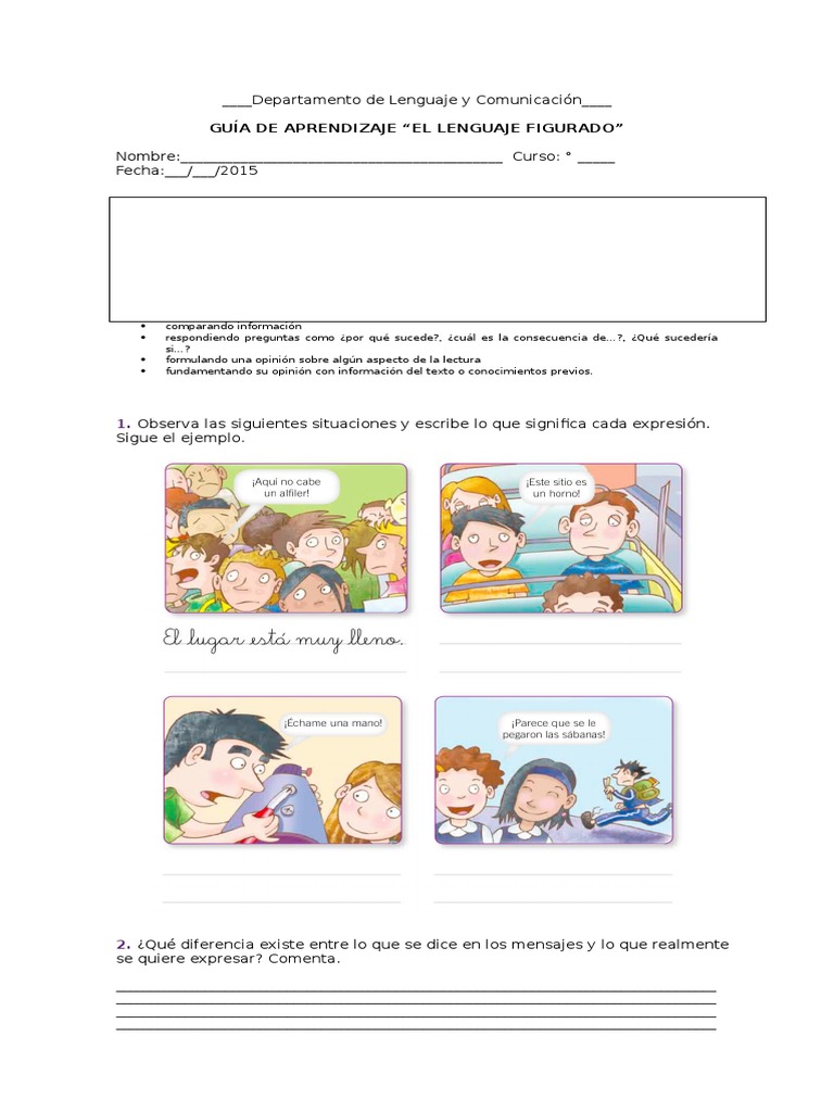 Guia Lenguaje Figurado | Información | Ciencia cognitiva