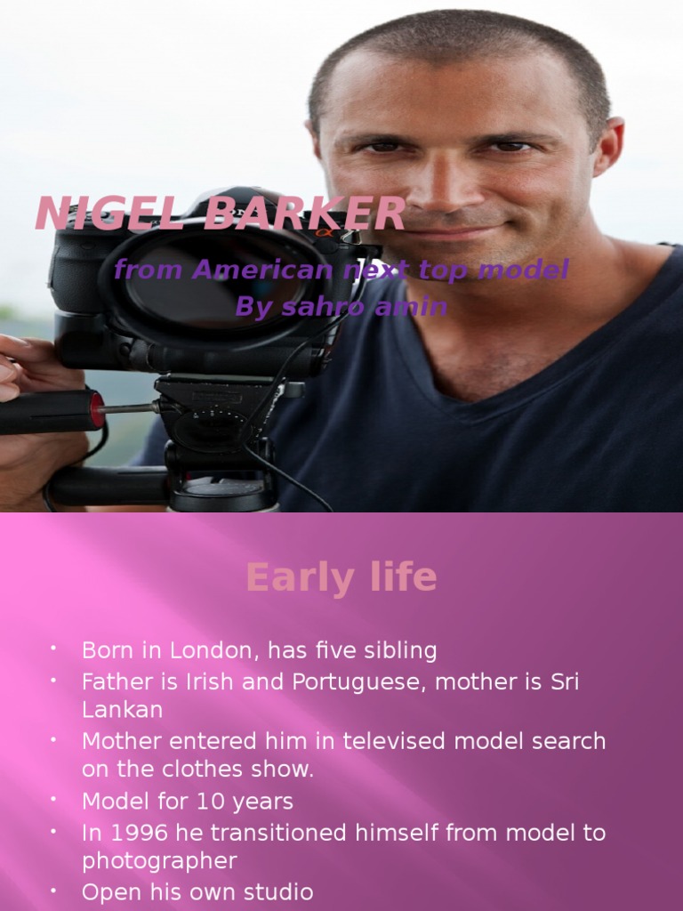 Nigel Barker: Model to Photographer Journey | PDF | Sports & Recreation ...