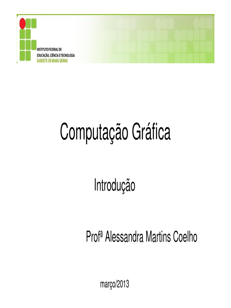 COMPUTAÇÃO GRÁFICA SOMBRA aula 1.pdf | Dados | Estereoscopia