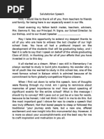 Sample Speech by School Principal On Graduation Ceremony | PDF | Learning | Behavior Modification