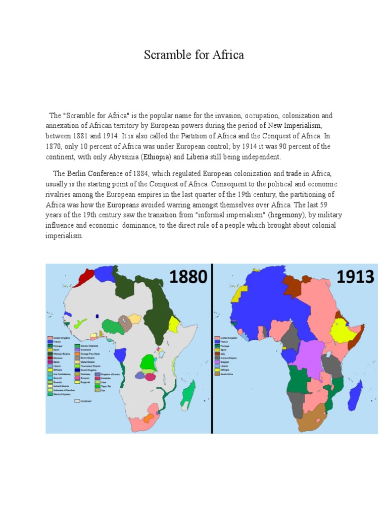 Scramble For Africa | PDF | Africa | Imperialism