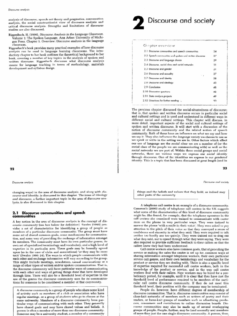 Brian Paltridge-Discourse Analysis - An Introduction .18-32 | PDF