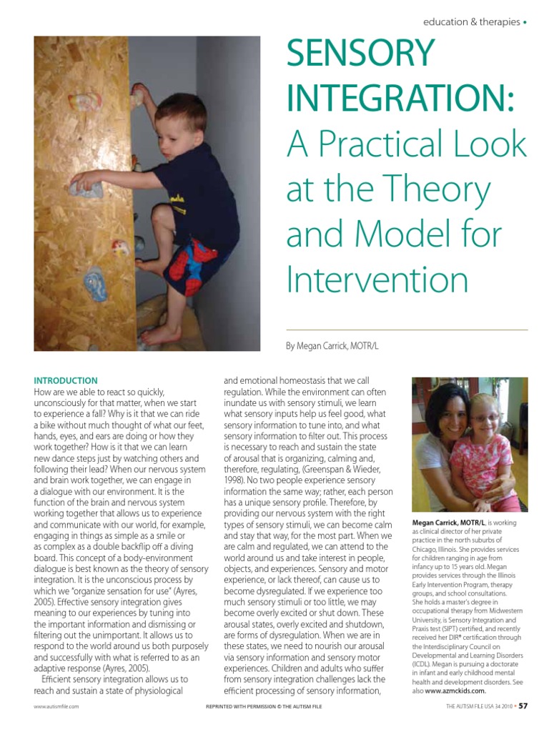 Sensory Integration: A Practical Look at The Theory and Model For ...