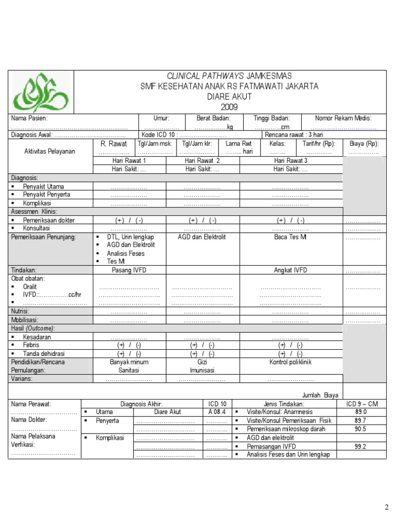 Dody Firmanda 2009 - Clinical Pathways Diare Akut | PDF
