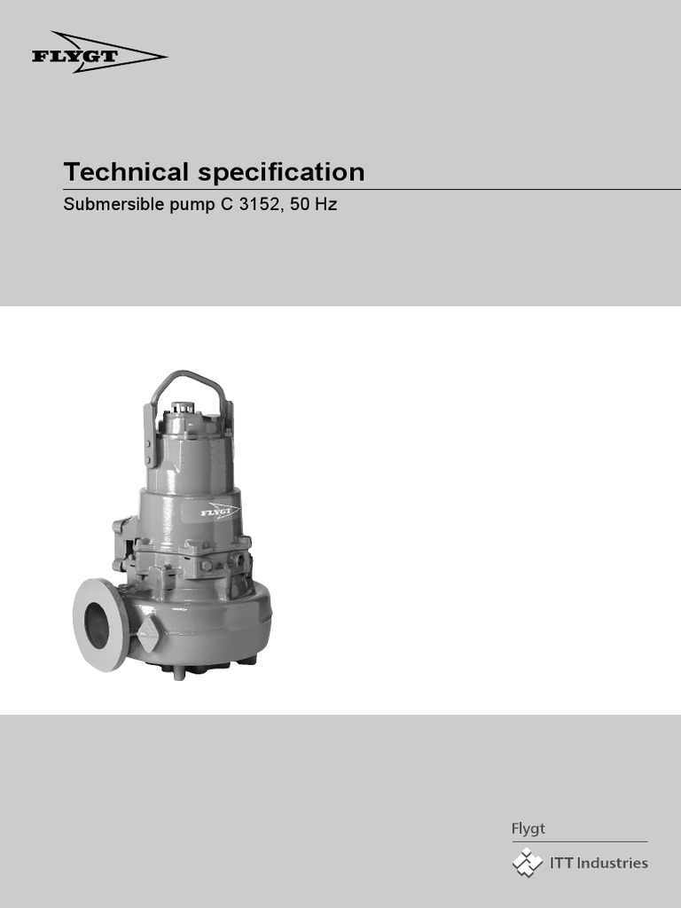 Electrobombas Flygt 3152 - Especificaciones Técnicas | PDF | Corrosion ...
