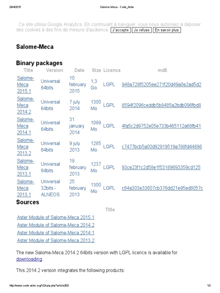 Salome Meca Code Aster | PDF