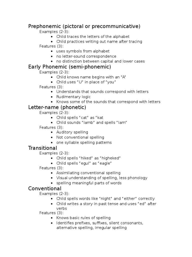 Stages of Early Writing Development | PDF