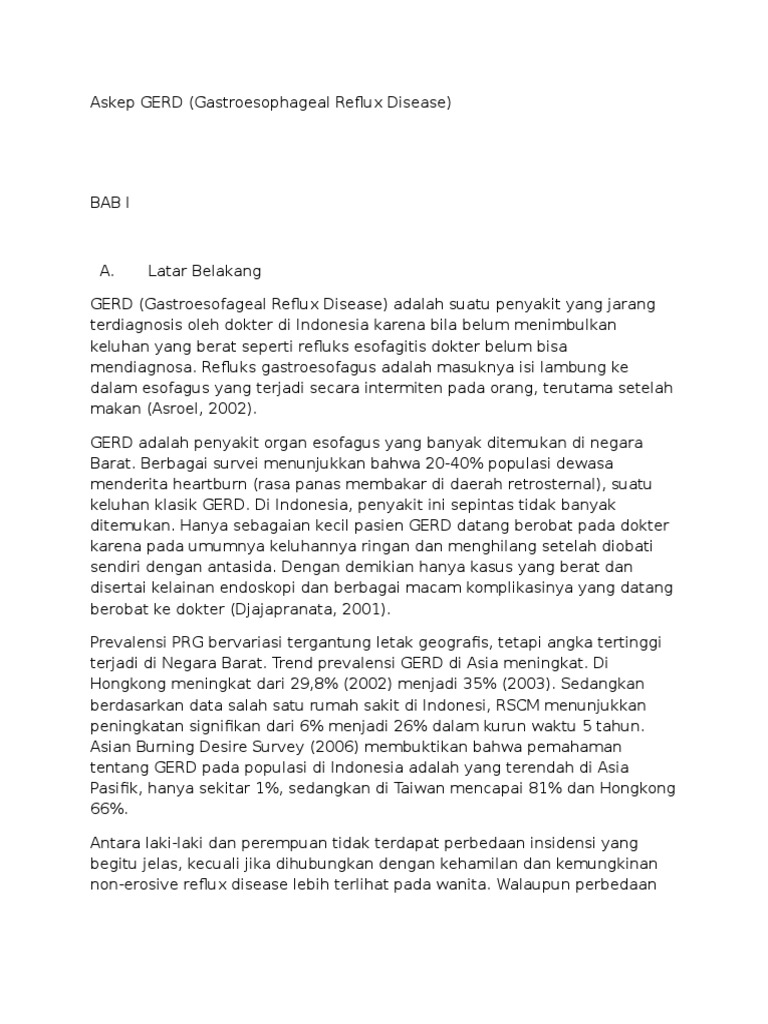 Askep Gerd | PDF | Sains & Matematika