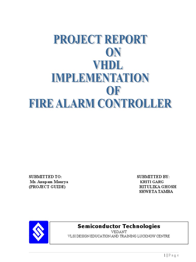 Fire Alarm Controller Report | PDF | Very Large Scale Integration ...