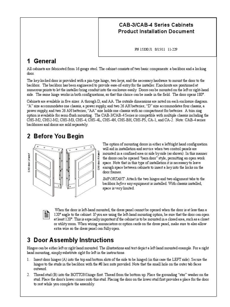 Cab3 Cab4 Series Cabinets Product (15330) | PDF | Door | Cabinetry