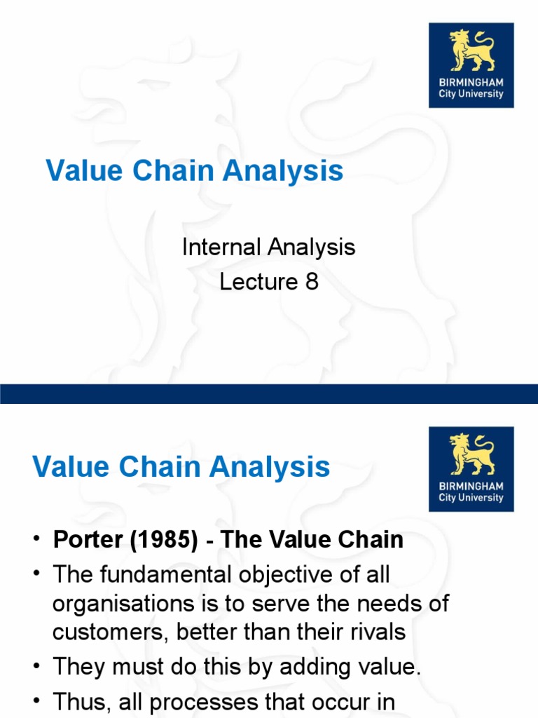 Lecture 09 Value Chain Analysis | PDF | Value Chain | Supply Chain
